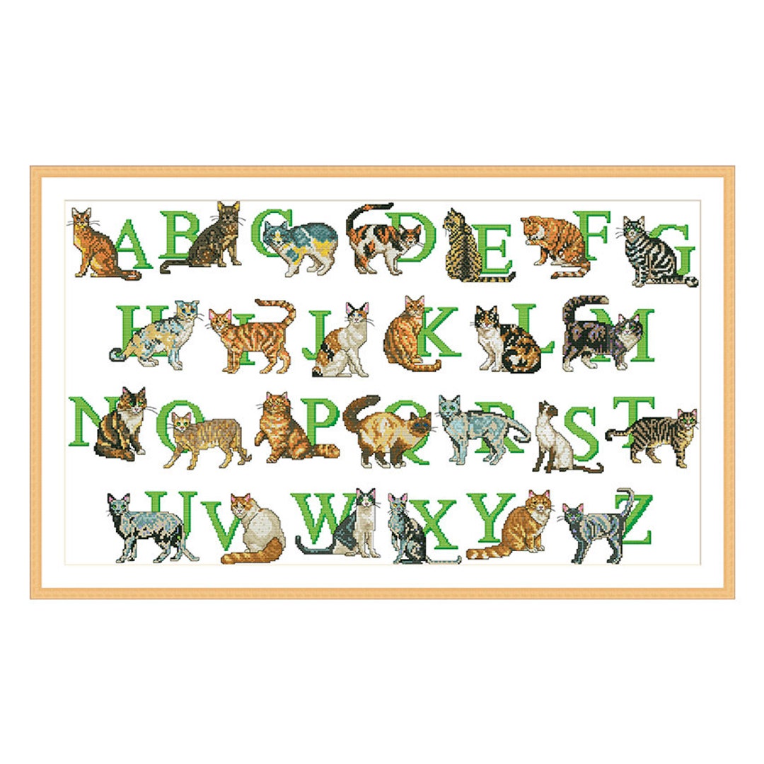 Cats Alphabet, Counted Cross Stitch Pattern PDF, Alphabet, Letters ...