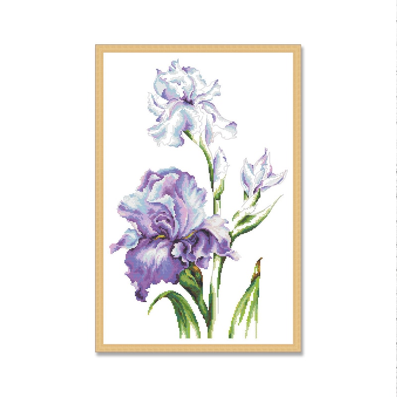 Iris Embroidery - Etsy