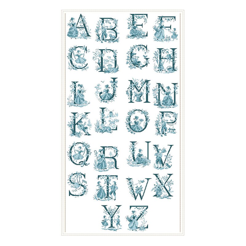 Cross Stitch Alphabet Pattern - Etsy