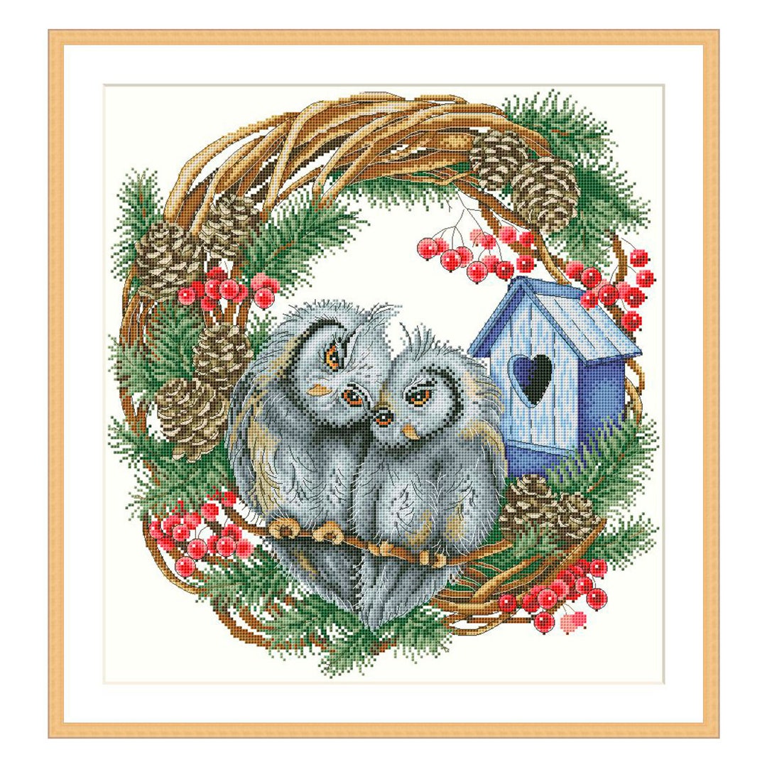 Owl Devotion, Cross Stitch Pattern, Digital Pattern, Modern Decor, Bird ...