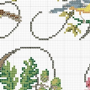 Flora Fauna Alphabet, Counted Cross Stitch Pattern, Floral Letters ...