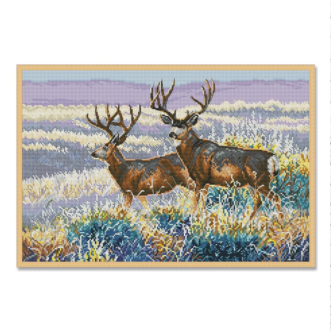 Deer, Counted Cross Stitch Pattern, Wild Animals, Summer Forest, Hand ...