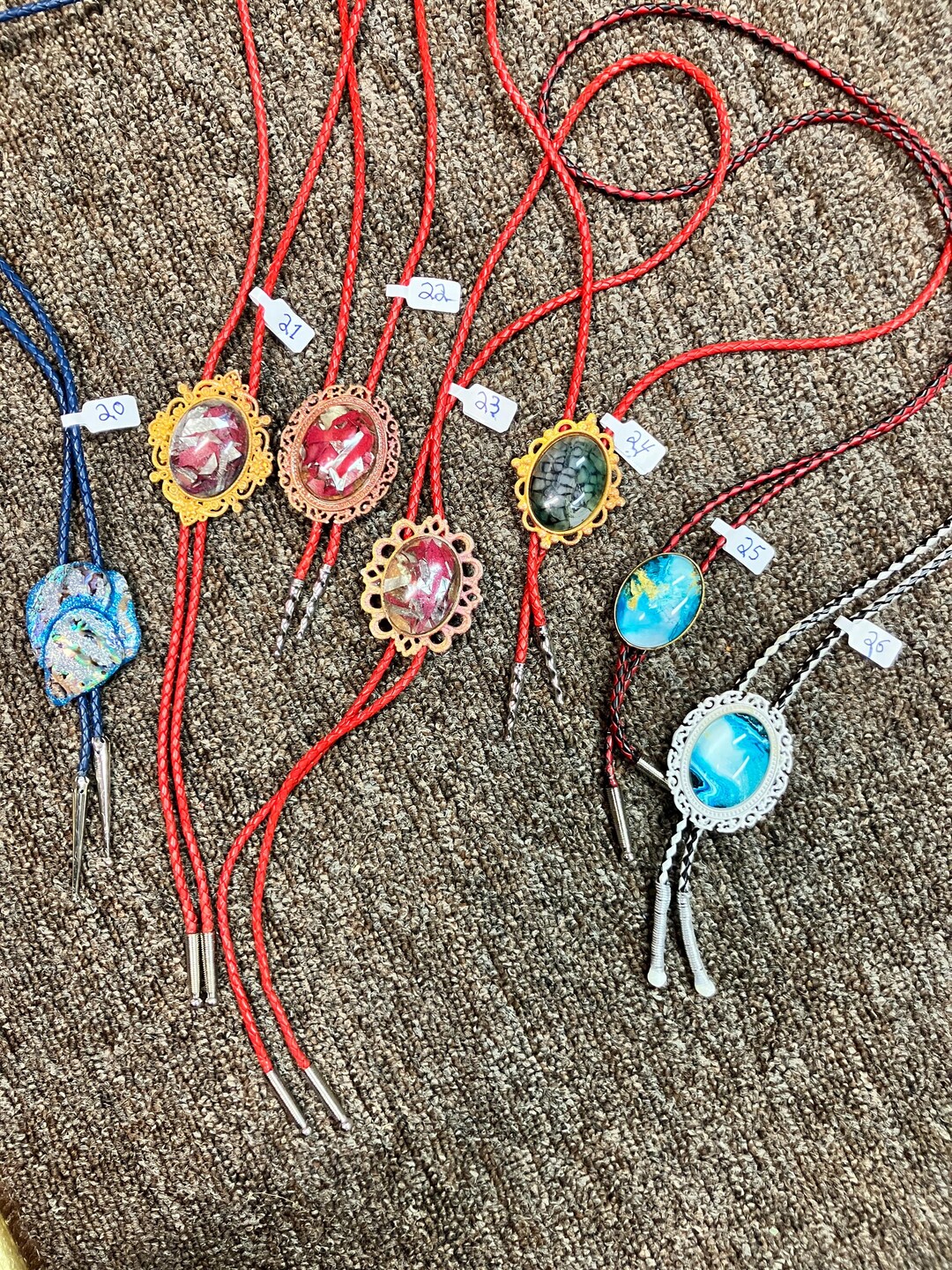Bolo Ties (7). Numbers 20 Through 26. Miscellaneous Bolo Ties…selling ...