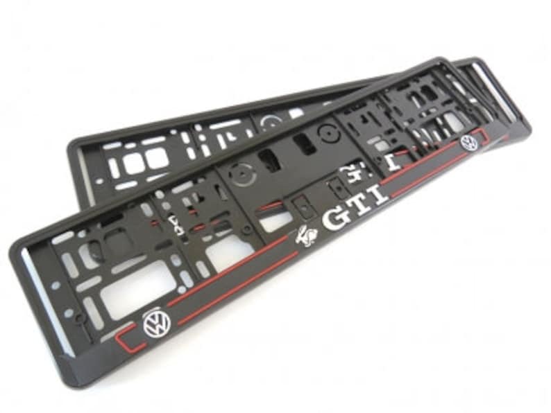 VW GTI Rabbit License Number Plate Holders Set X2 EU - Etsy