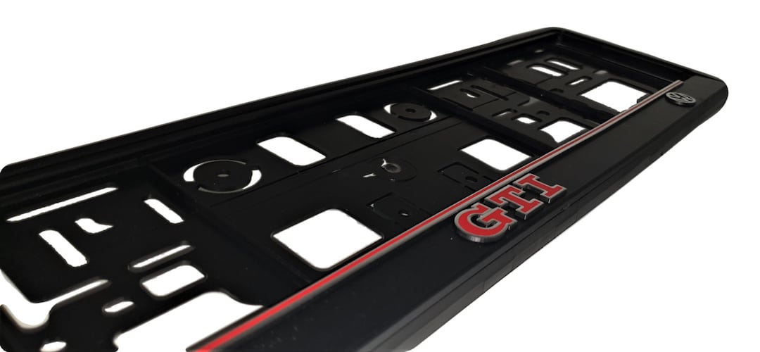 VW GTI License Number Plate Holders Set X2 EU - Etsy