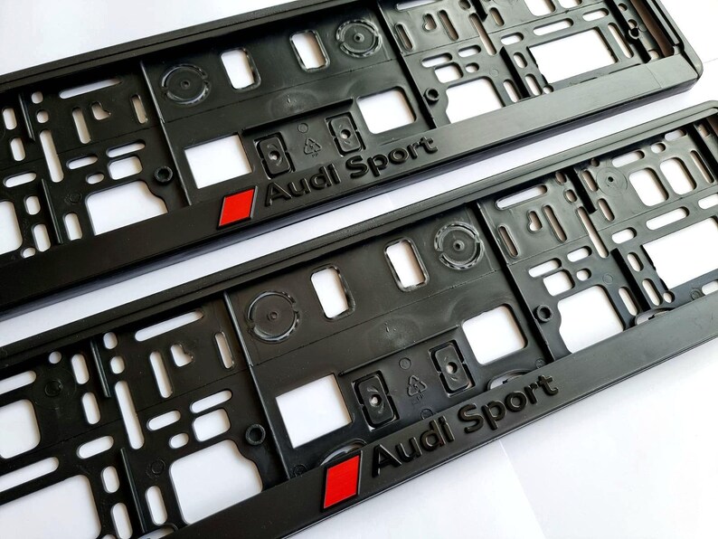 Audi Sport License Number Plate Holders Set X2 EU RS, S - Etsy