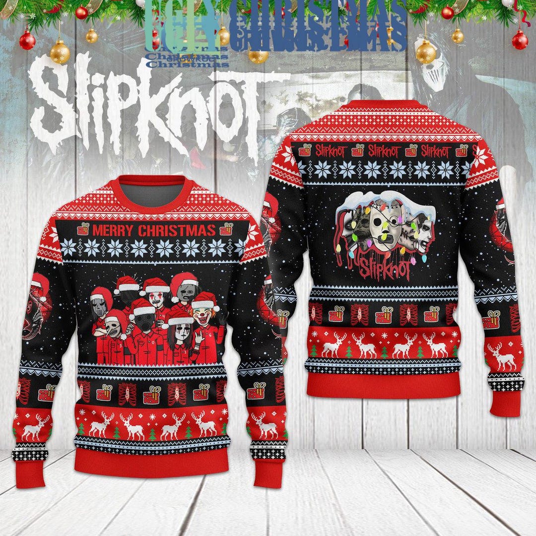 Slipknot Snow Merry Christmas Holiday Ugly T-shirt Christmas Ugly ...