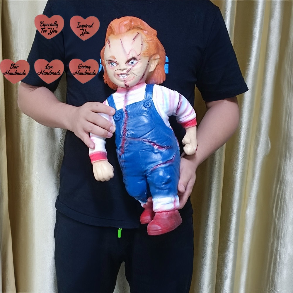 45cm Scary Chucky Life Size Stand Statue Horror Collection - Etsy