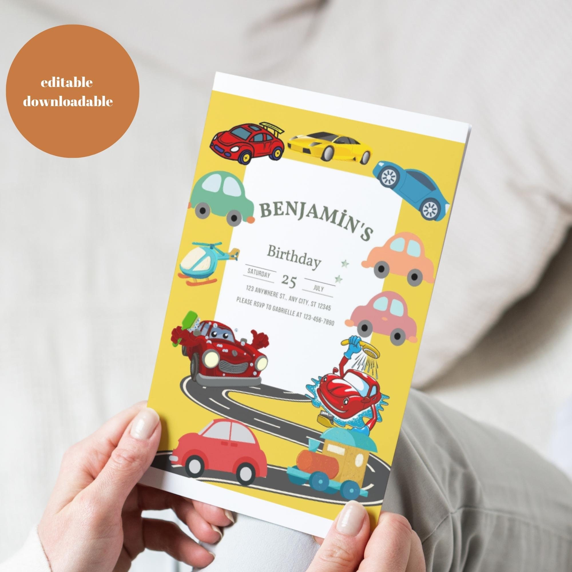 Transportation Birthday Invitation Template, Transportation Vehicle ...