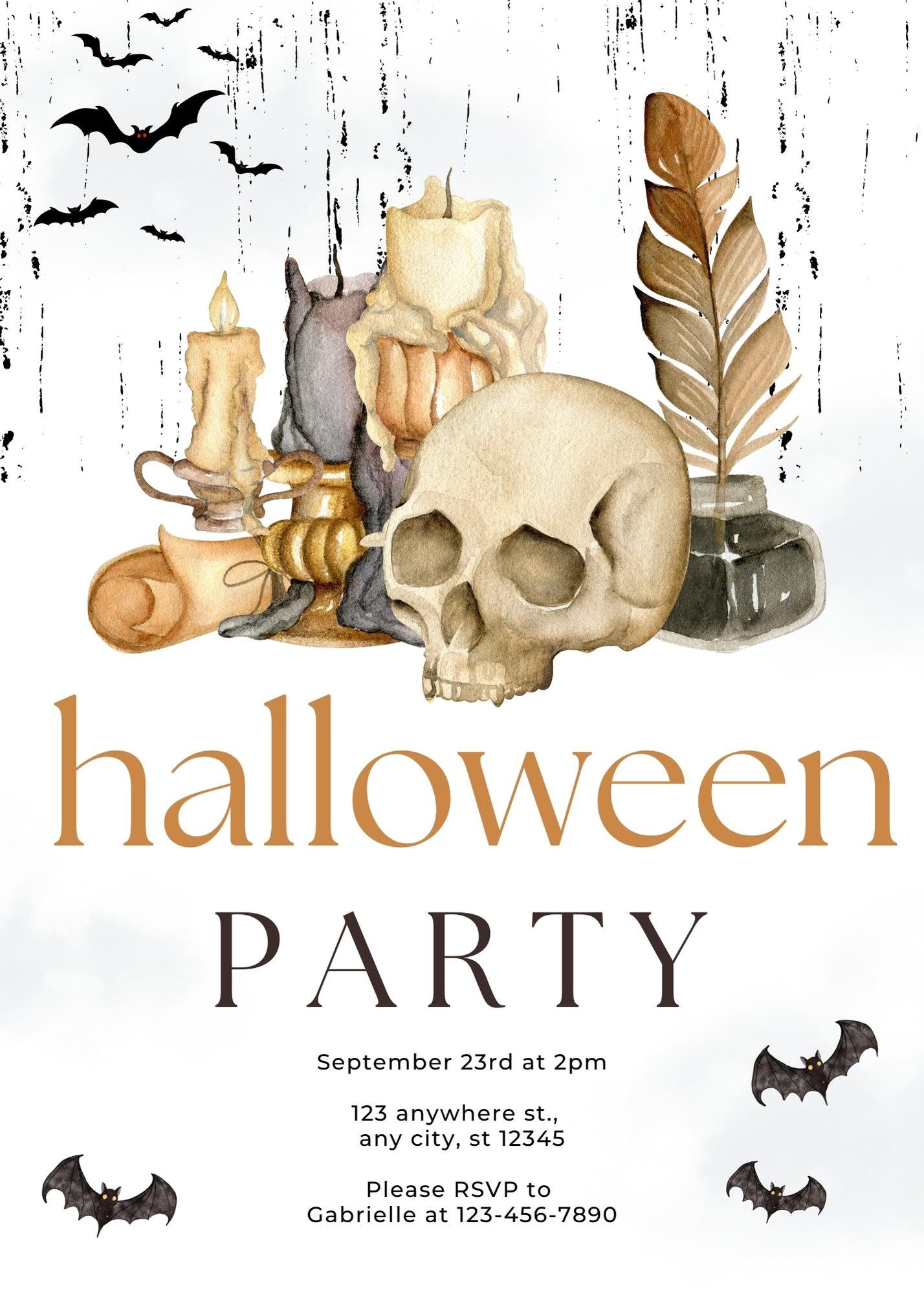 Halloween Party Invitation Halloween Party Invite Digital - Etsy