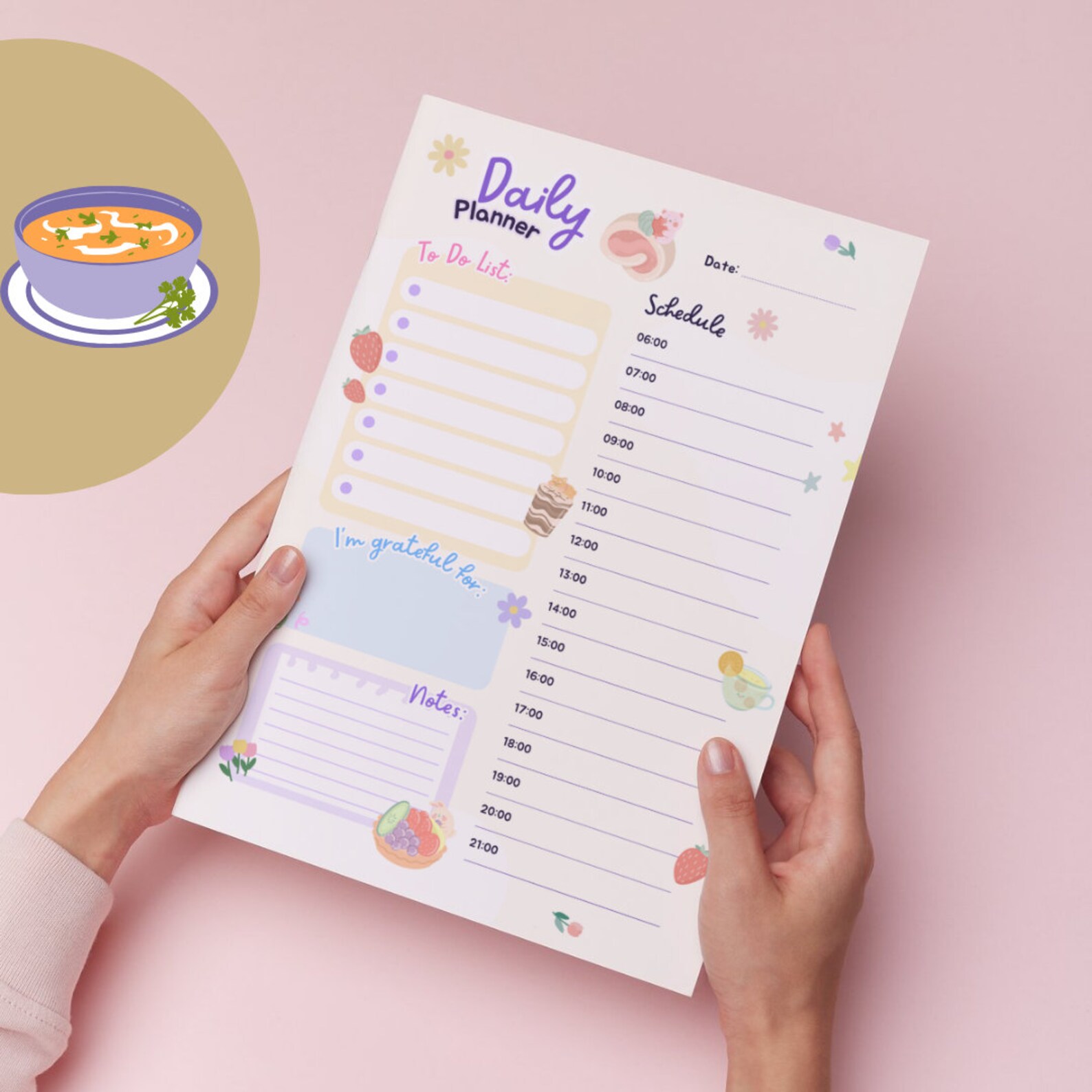 Printable Weekly Meal Planner Landscape, Food Diary, Meal Tracker, Food ...