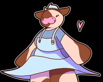 Simple Digital Cow Furry Adopt Design - Etsy