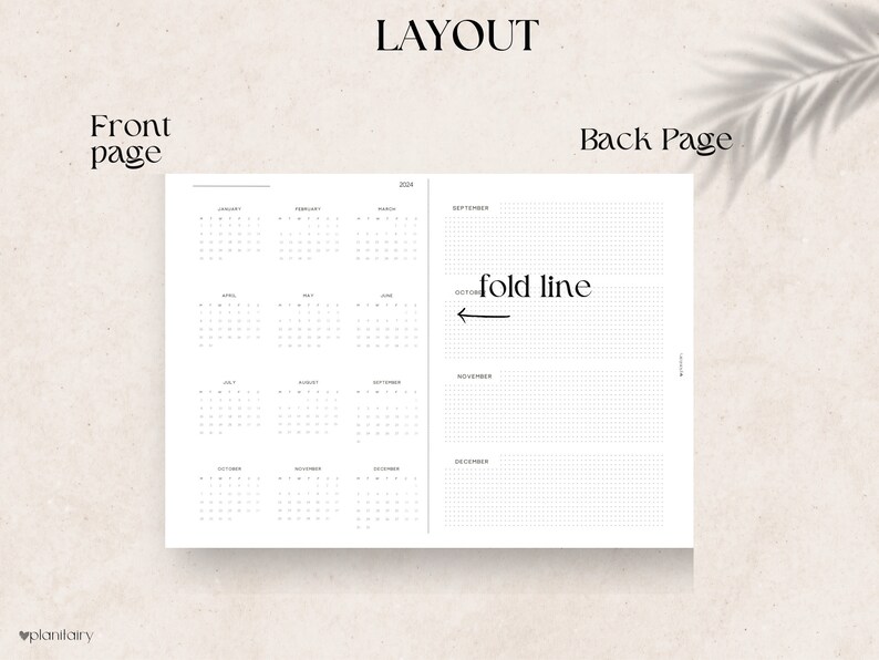 2024 Yearly Layouts A5 Foldouts - Etsy