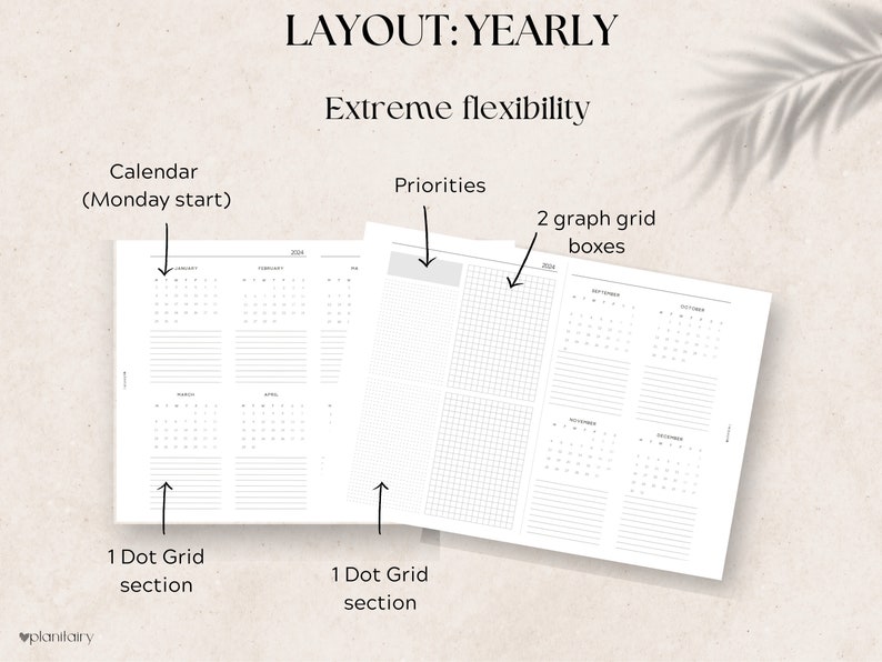 2024 Yearly Layouts A5 Foldouts - Etsy