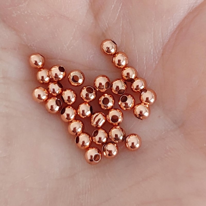Rose Gold Spacer Beads - Etsy