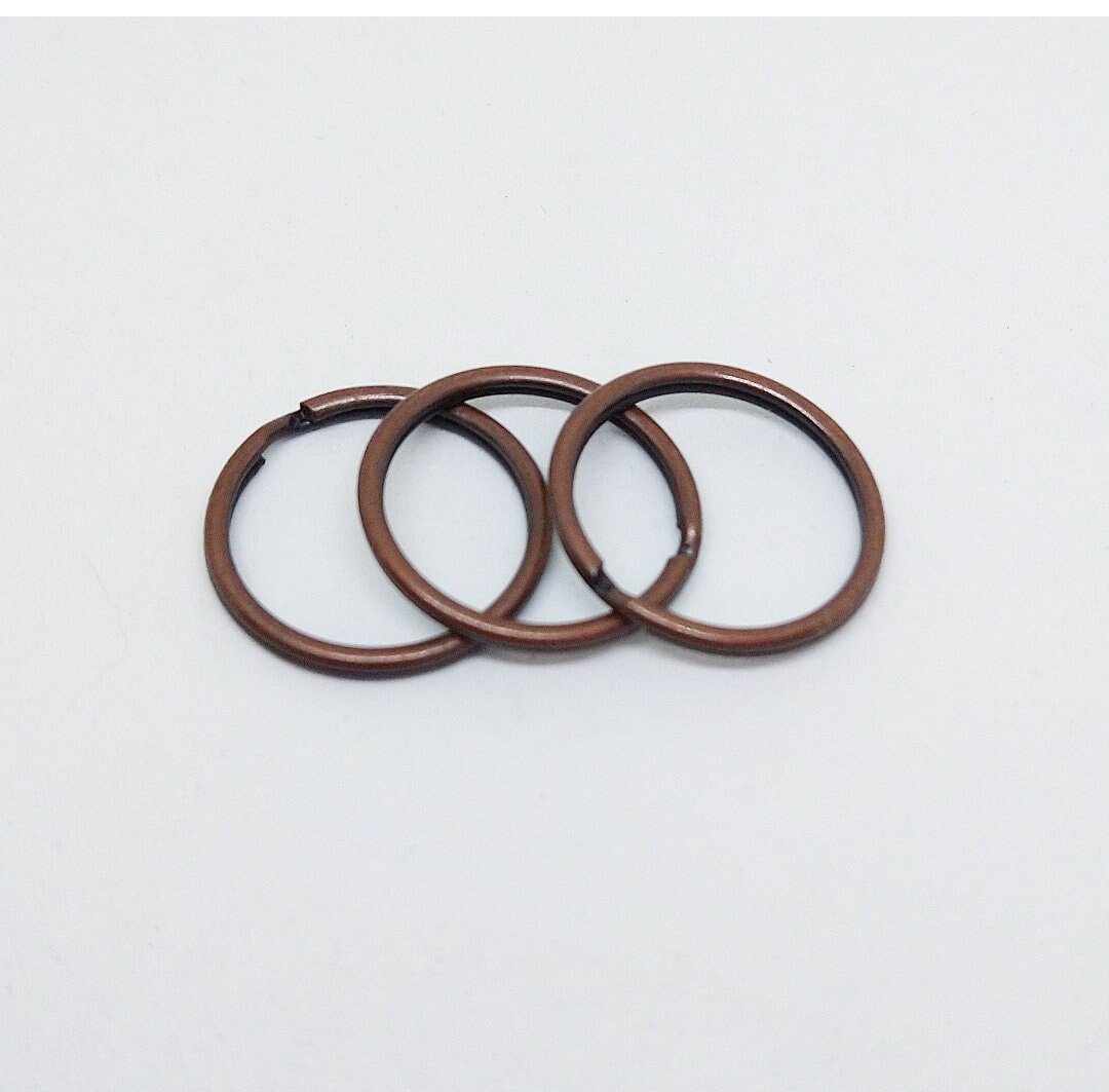 Antiqued Copper 25mm Split Ring, DIY Keychains, Jewelry Making Supplies ...