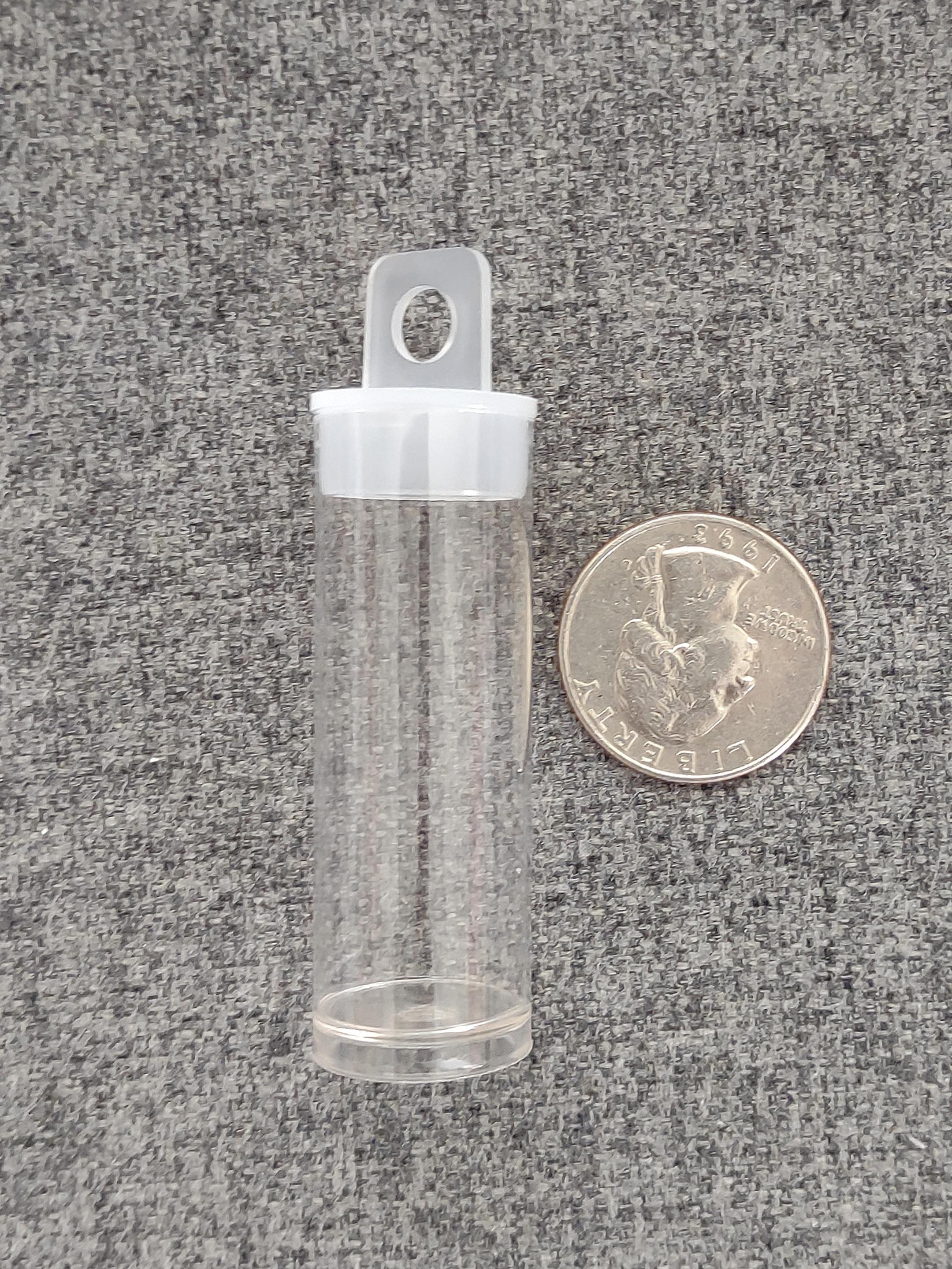 Clear Plastic Bead Storage Vials/lids With Hanging Tab, Approx 6 Gram ...