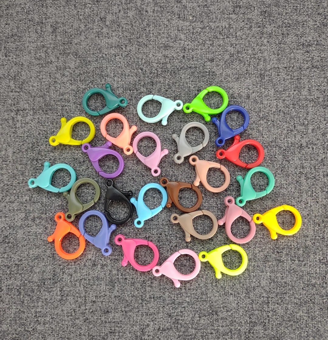 Large Acrylic Lobster Claw Clasps, 25mm, Metal Free Clasps, Nickel Lead ...