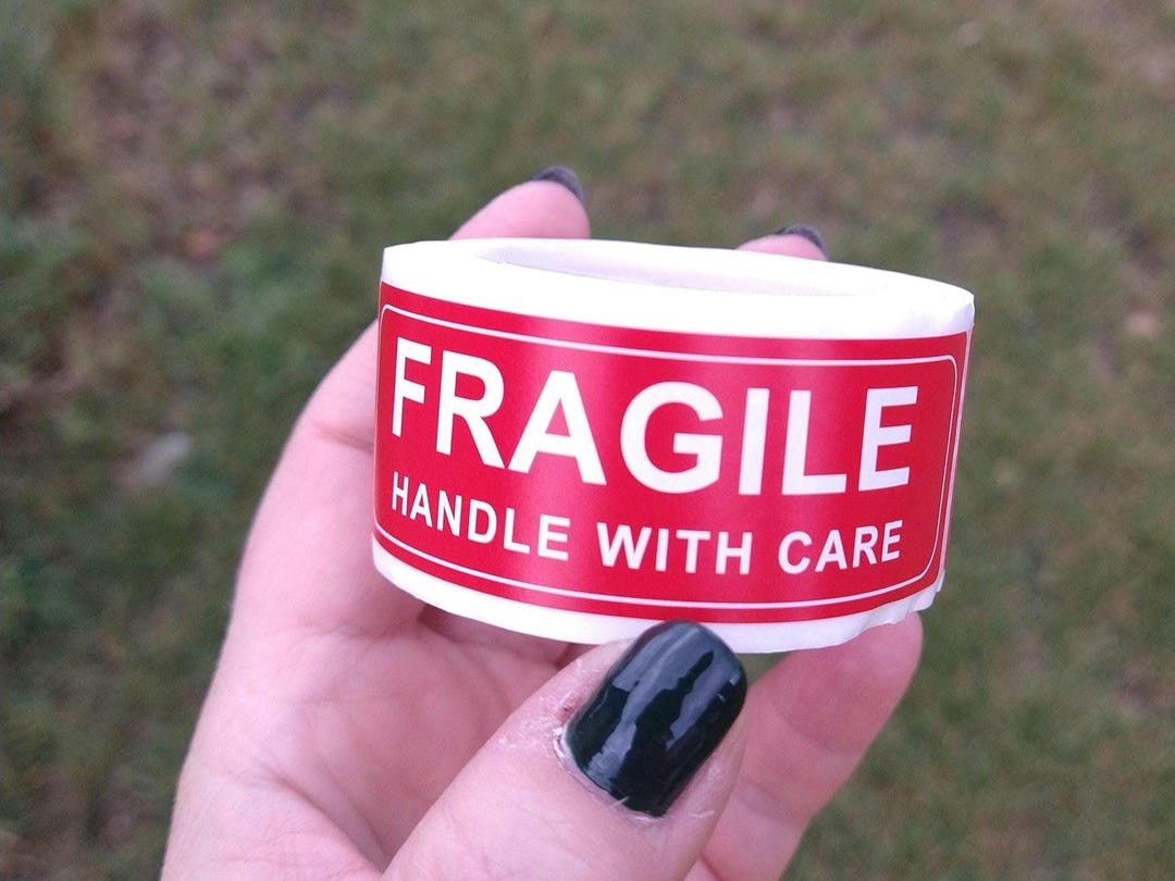 FRAGILE Stickers, Roll of 150 or Pack of 40, 1x3 Inch - Etsy