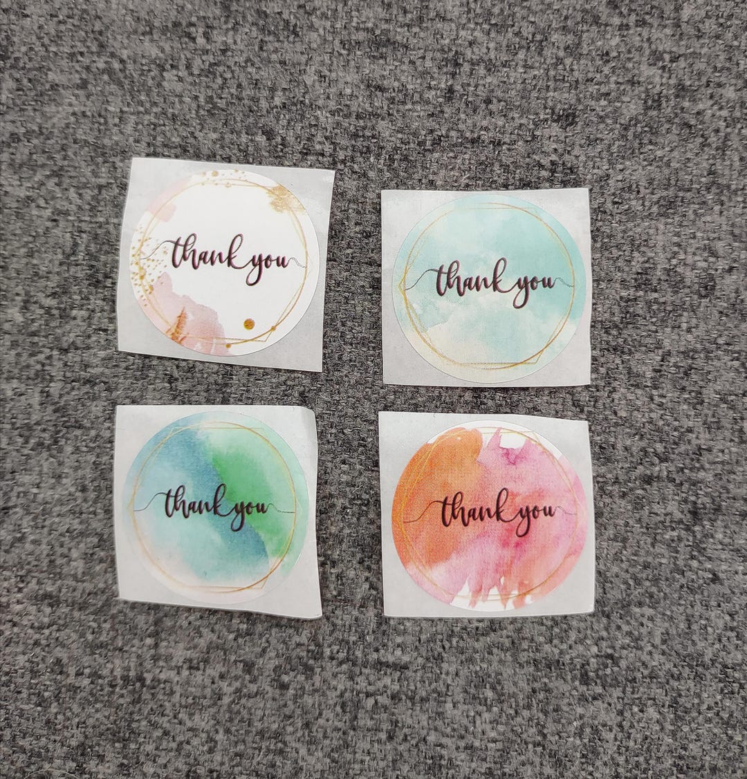 Thank You Stickers, 1 Inch Round, Roll of 500 - Etsy