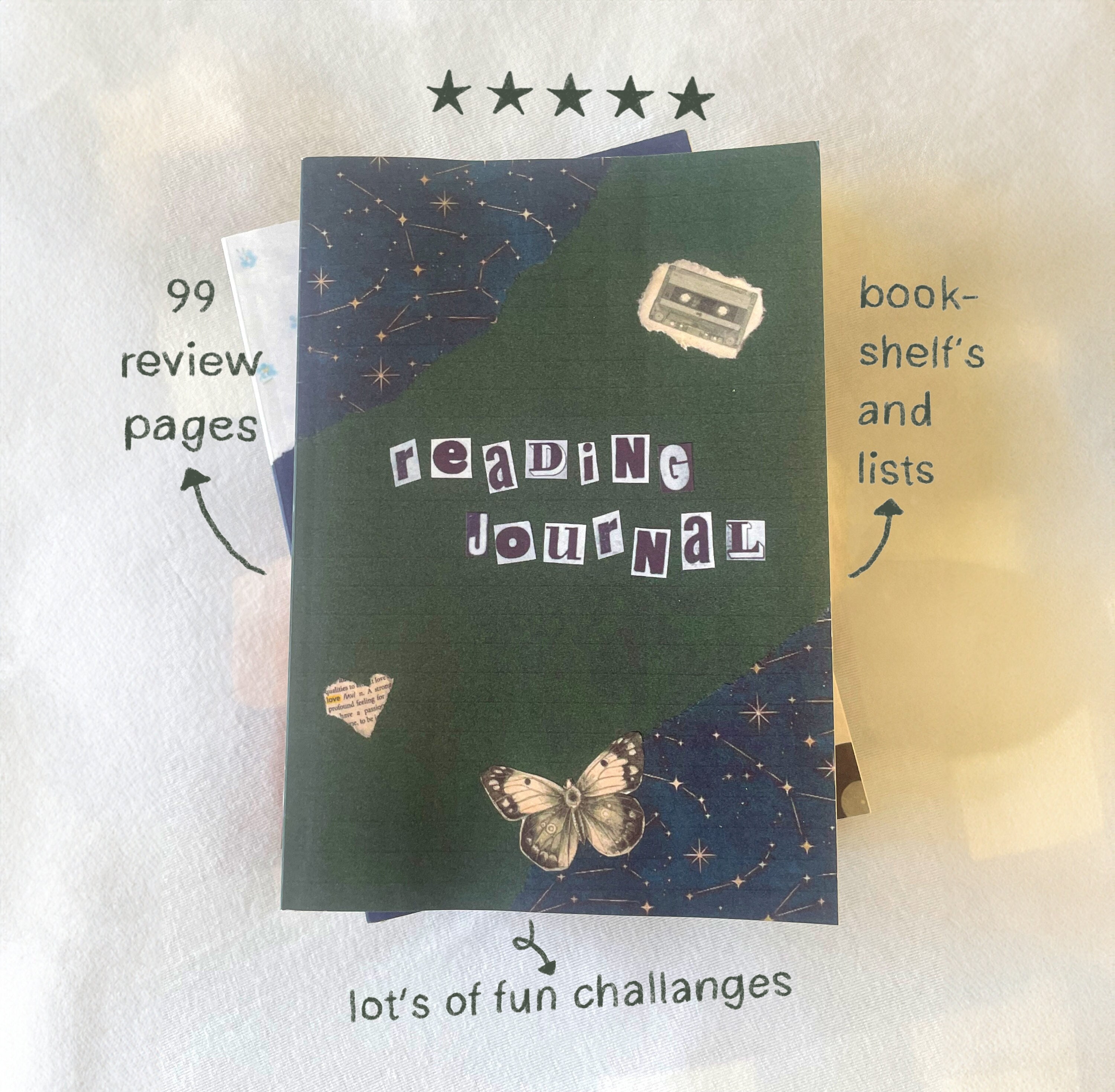 READING JOURNAL AESTHETIC Book Journal Book Diary Softcover Reading ...