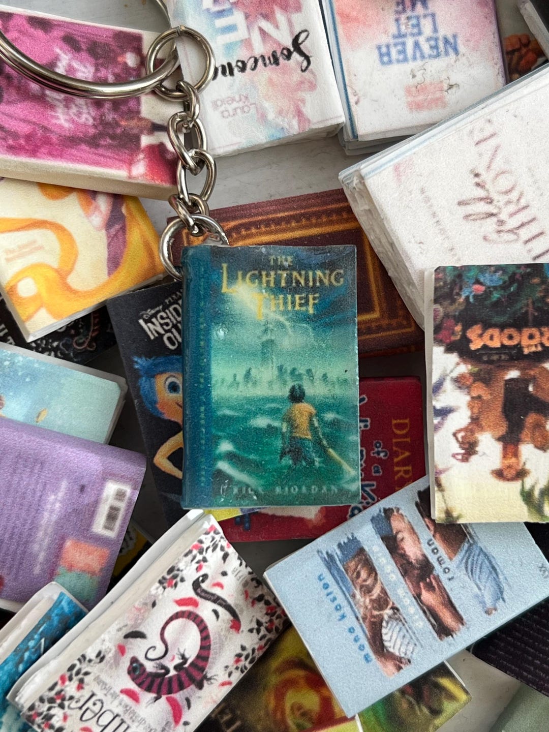 Custom Mini Book Keychain – Personalized Charm for Book Lovers Handmade ...