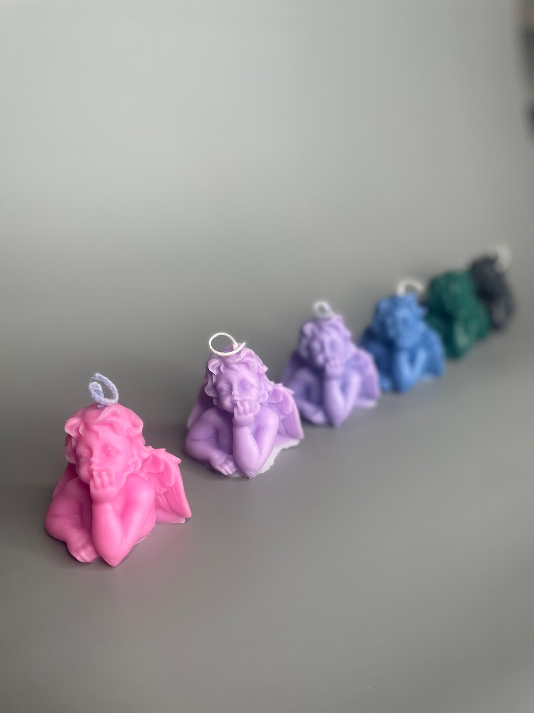 Candle, Bright Fun Mini Cherub Angel - Etsy