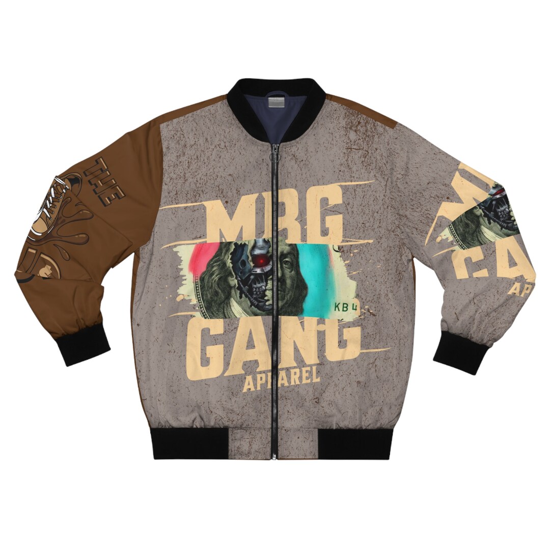 Money Bag Gang Out the Mud Bomber Jacket With a 3D Robot Ben - Etsy