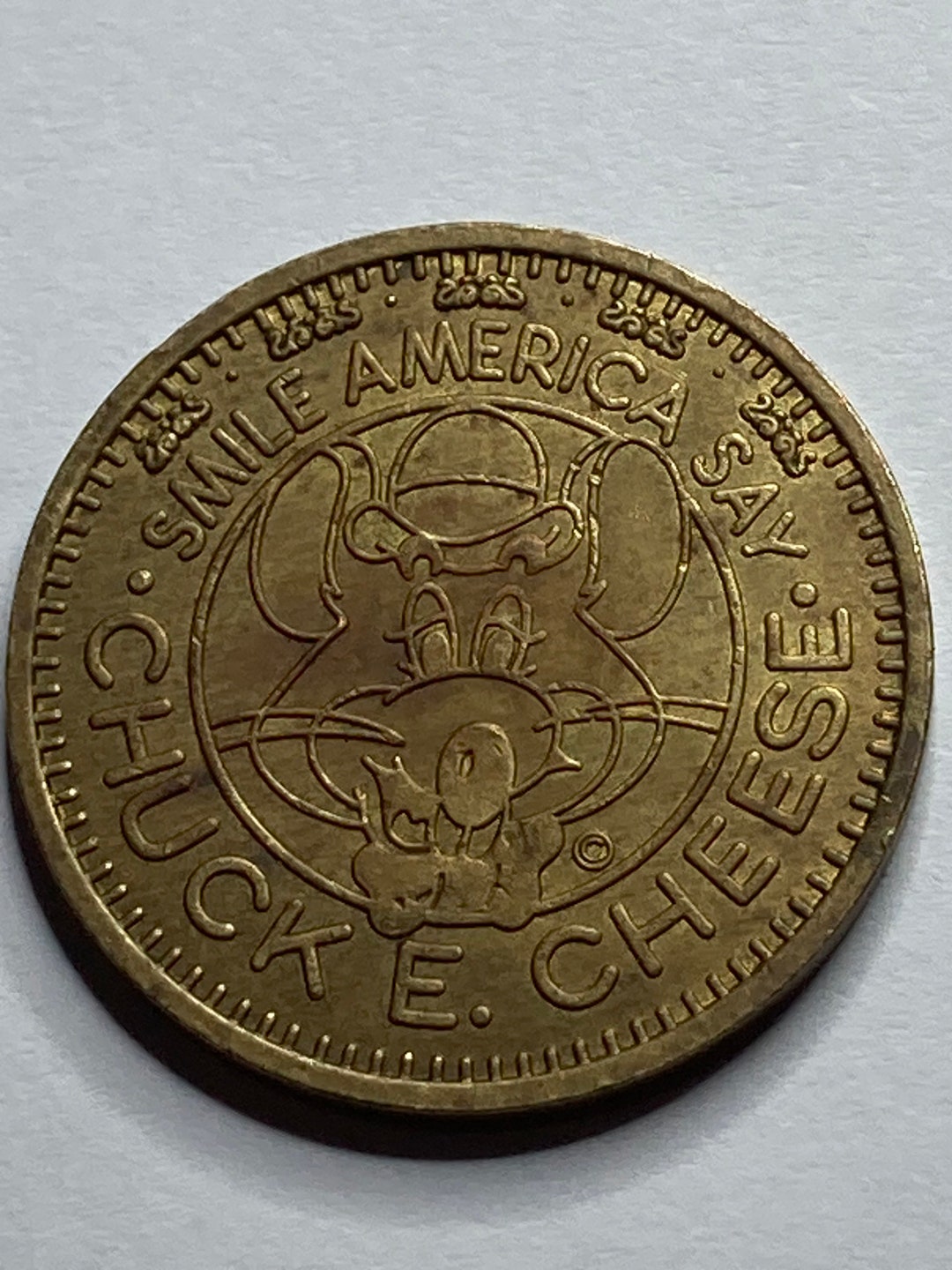 SCARCE 1983 Chuck E Cheese Arcade Token Brass for Craft or - Etsy UK