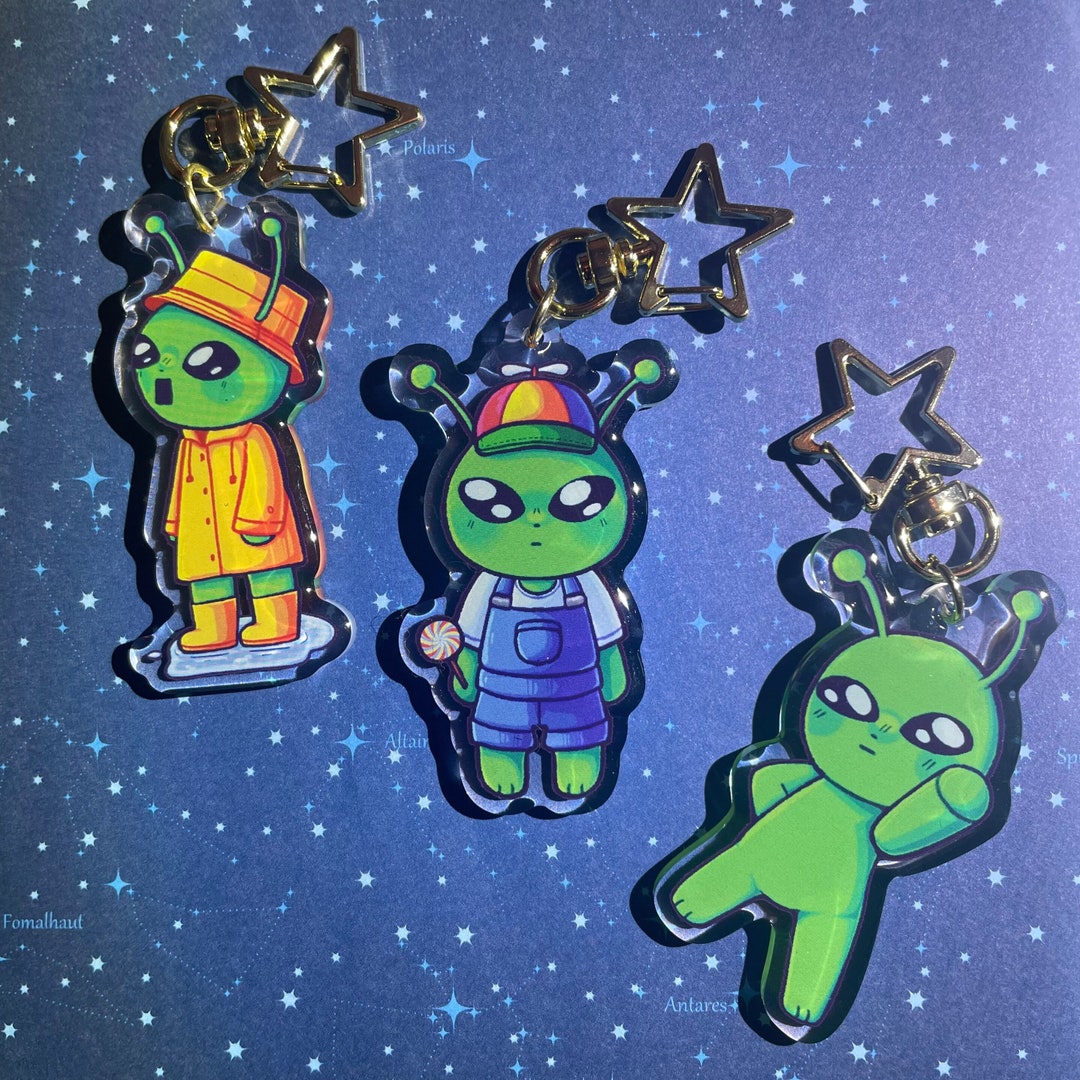 Silly Alien Keychains | 2.5 In - Etsy