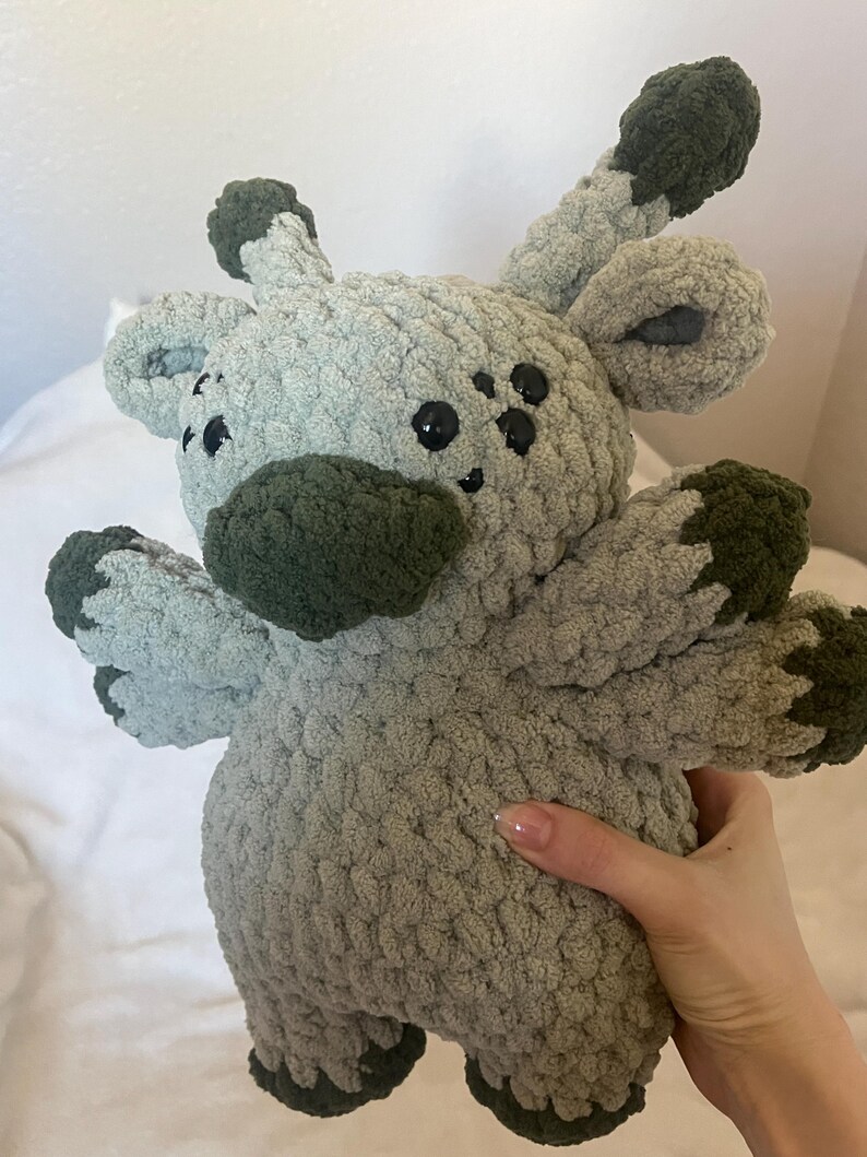 Alien Cow Plushie | Crochet Cow Plush | Handmade Gift | Stuffed Animal ...