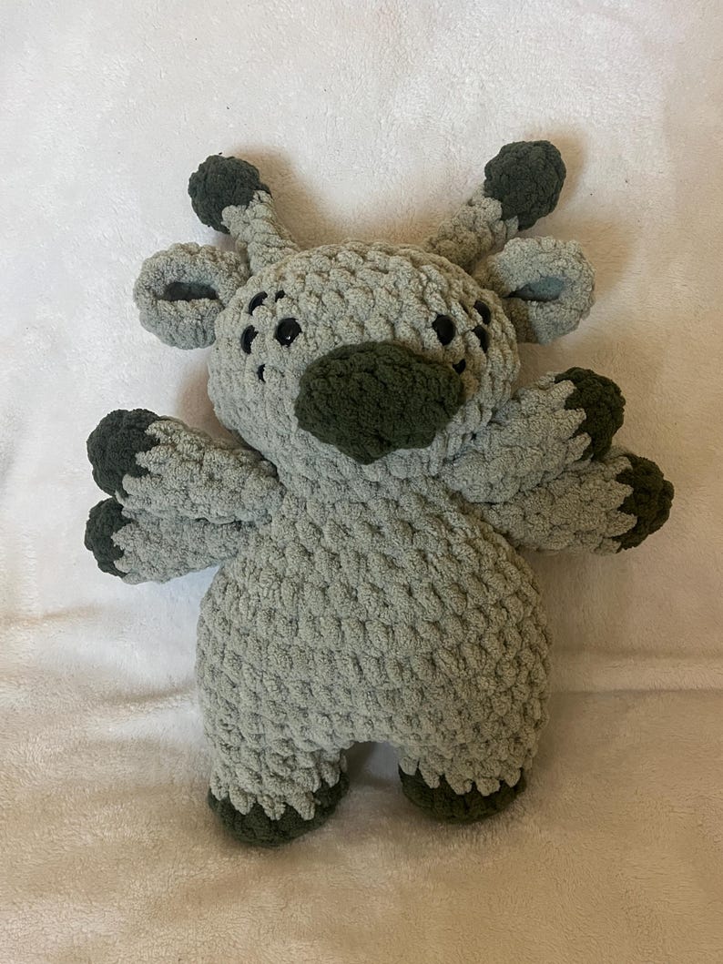 Alien Cow Plushie | Crochet Cow Plush | Handmade Gift | Stuffed Animal ...