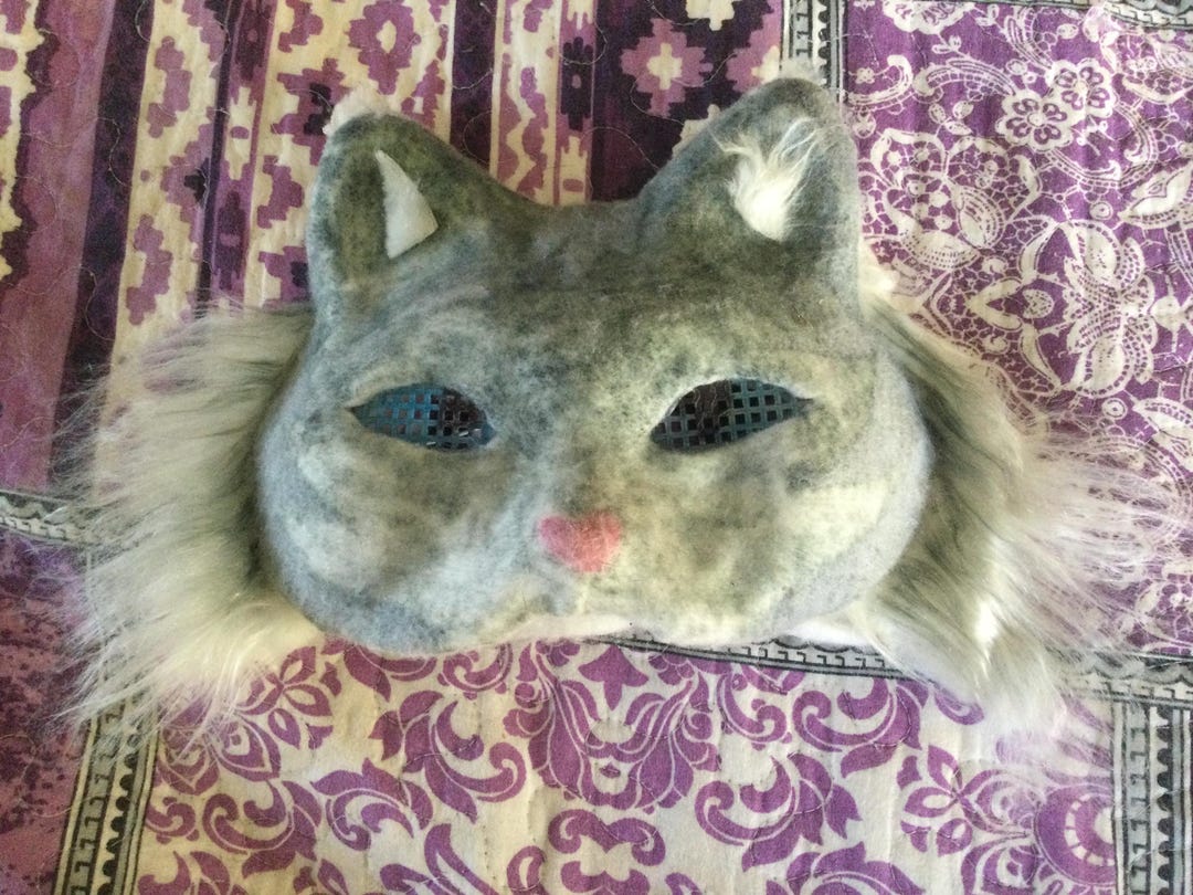 Grey Tabby Cat Therian Mask - Etsy