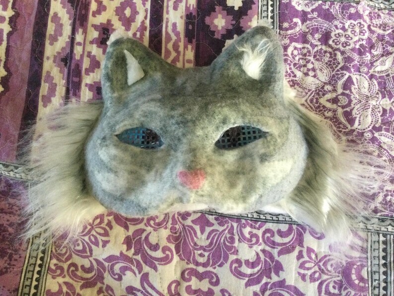 Grey Tabby Cat Therian Mask - Etsy