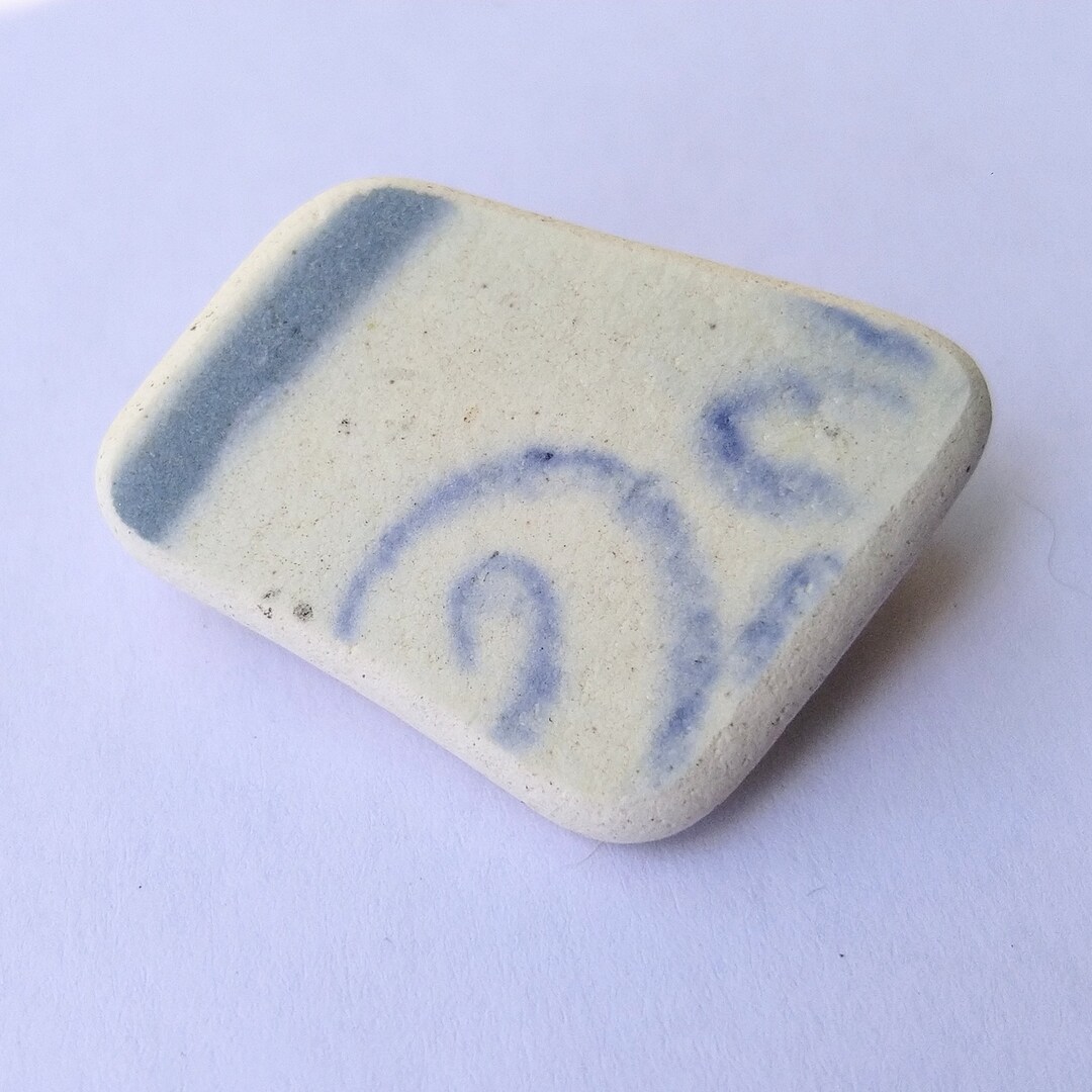 Sea Pottery Pin, Beach Combing Brooch, Badge, Scottish Sea Pottery ...