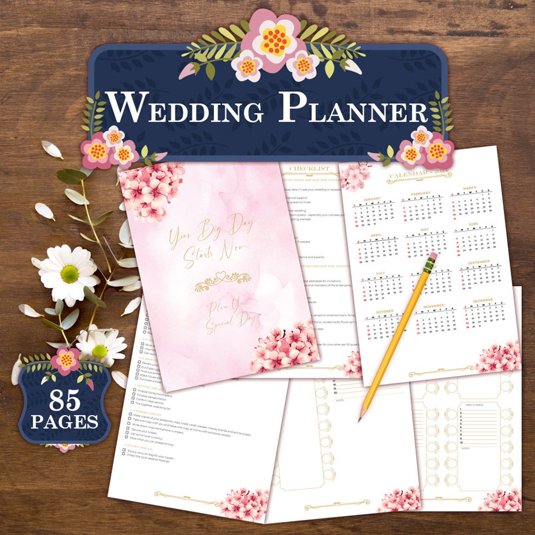 Wedding Planner, Printable Pdf, Wedding Budget Planner, Honeymoon ...