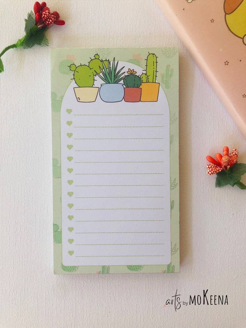 Printable Notepad Bundle 3in1 CACTUS Theme Digital Downloadable Product ...
