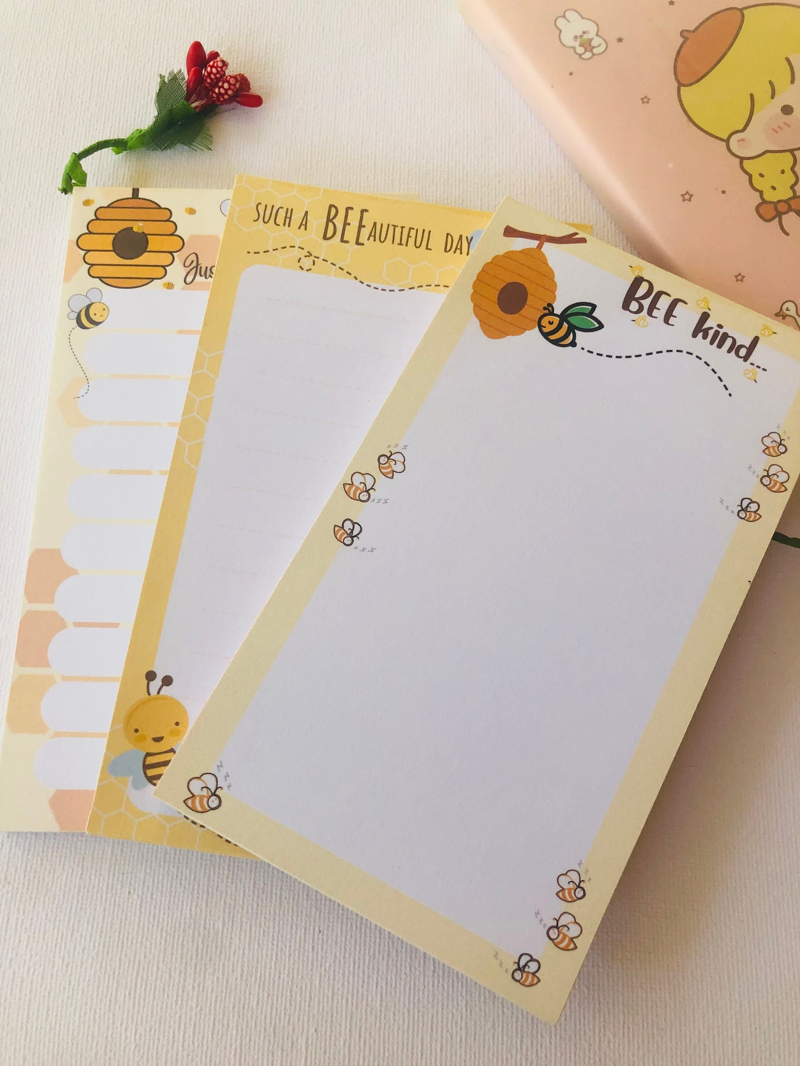 Printable Notepad Bundle - 3in1 - BEE Theme | Digital Downloadable ...