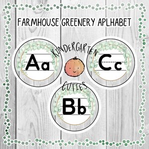 Rustic Farmhouse Alphabet Posters Print and Cursive Alphabet - Etsy