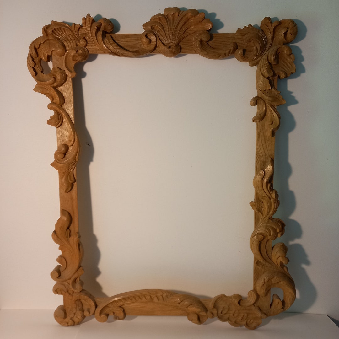 Carved Oak Wood Frame - Etsy