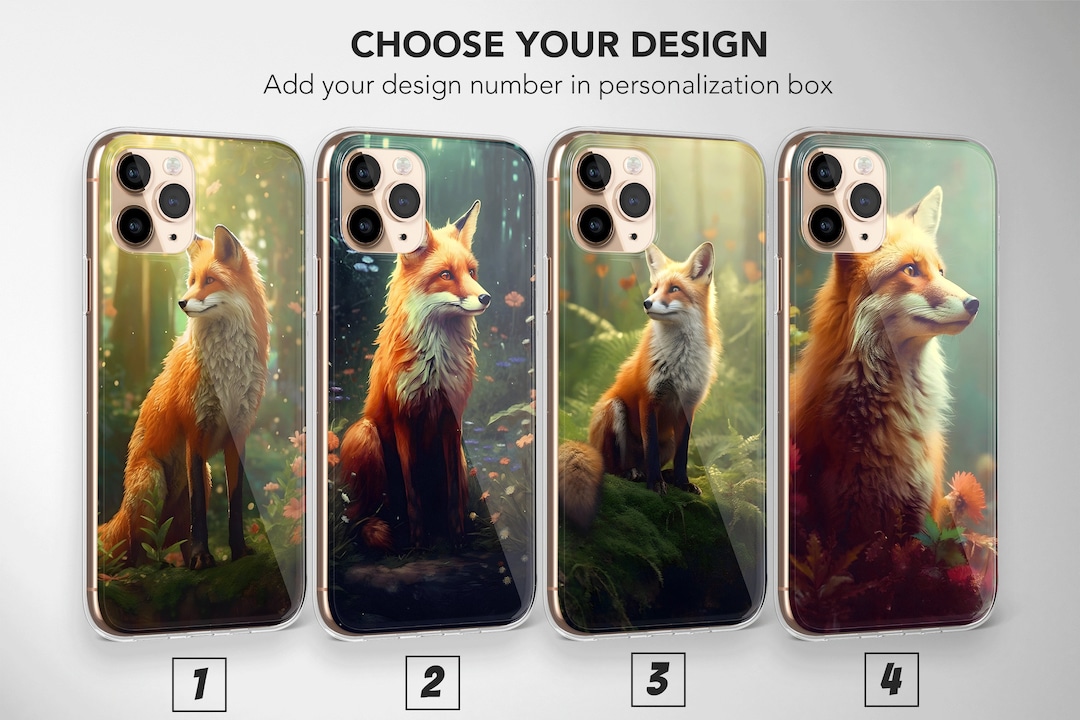 Fox Animal Phone Case Aesthetic Cover for iPhone 14 13 Mini 12 11 Pro ...