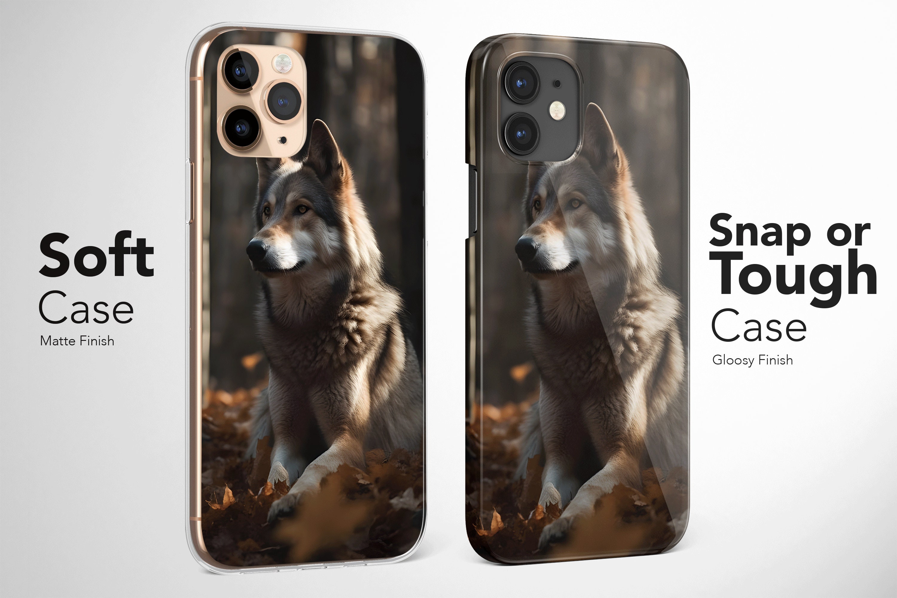 Wolf Phone Case Wild Animal Aesthetic Cover for iPhone 14 13 Mini 12 11 ...
