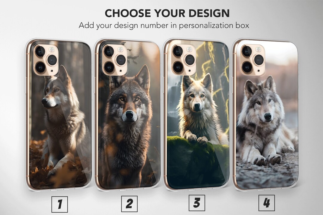 Wolf Phone Case Wild Animal Aesthetic Cover for iPhone 14 13 Mini 12 11 ...