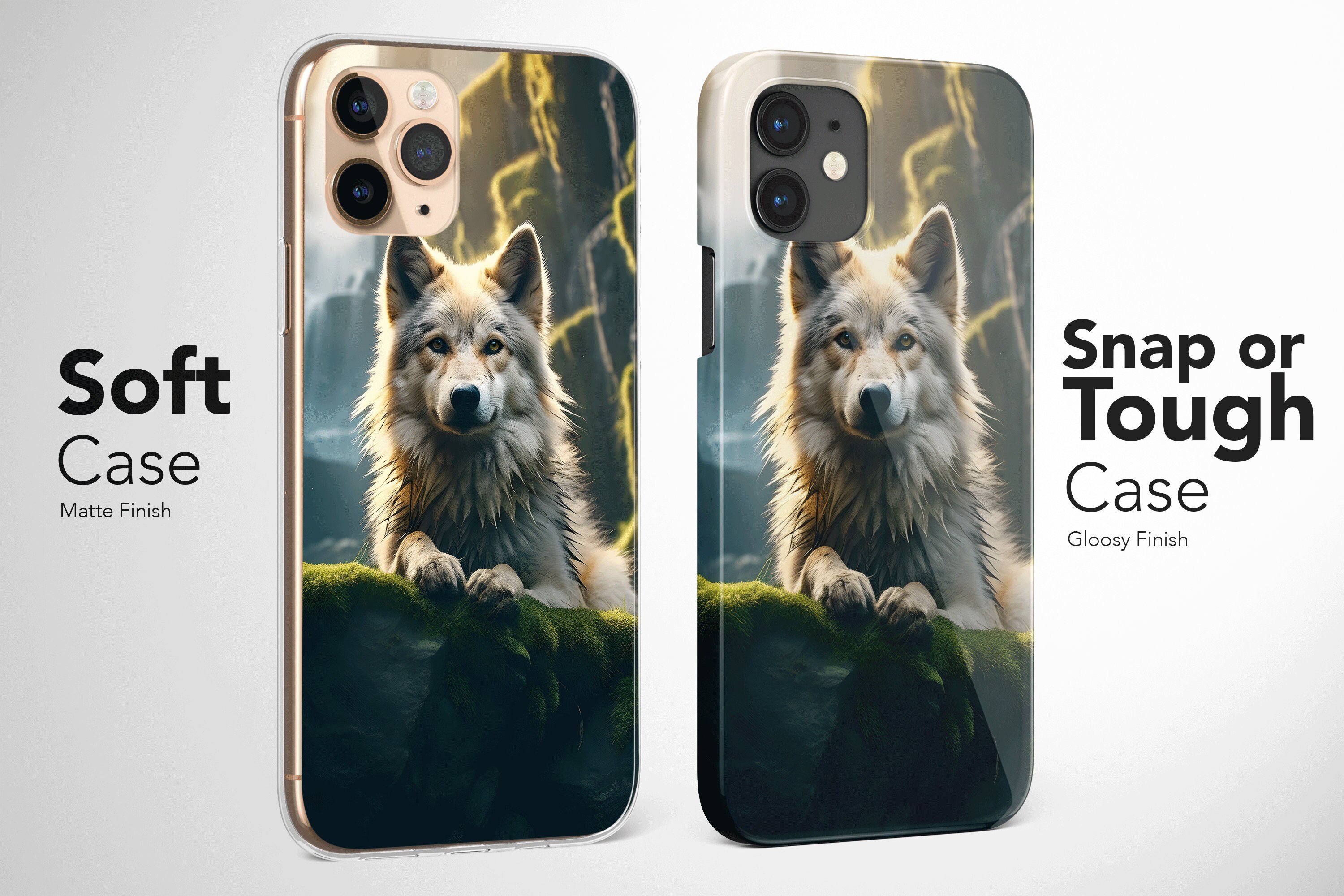 Wolf Phone Case Wild Animal Aesthetic Cover for iPhone 14 13 Mini 12 11 ...