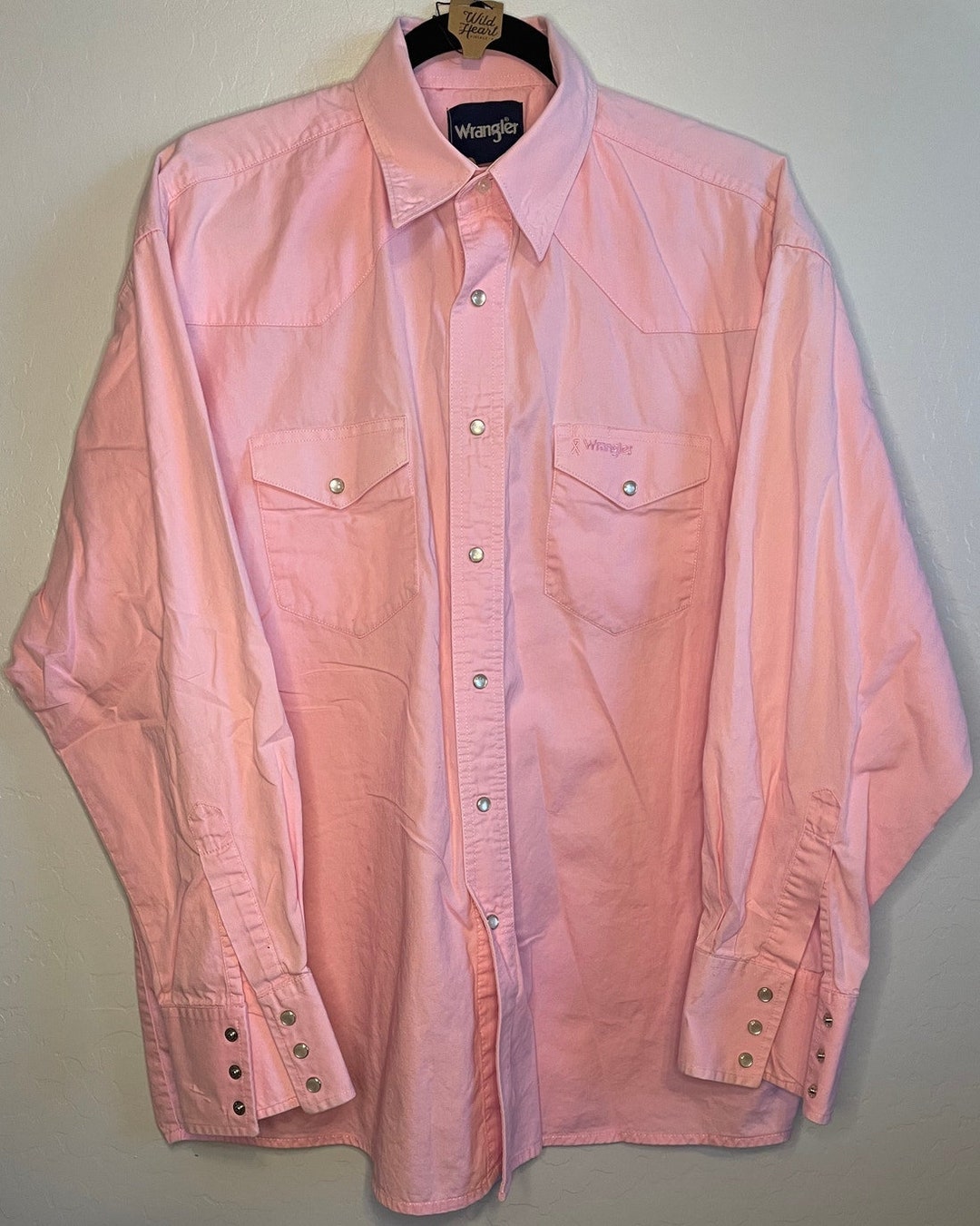 Vintage Wrangler Pink Pearl Snap - Etsy