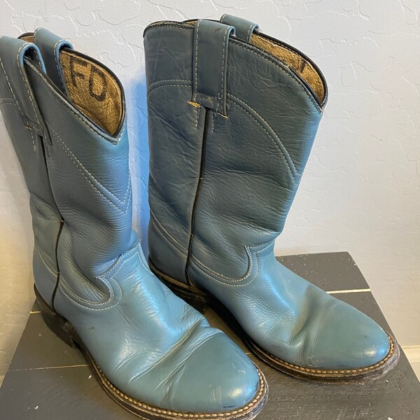 Blue Boots - Etsy
