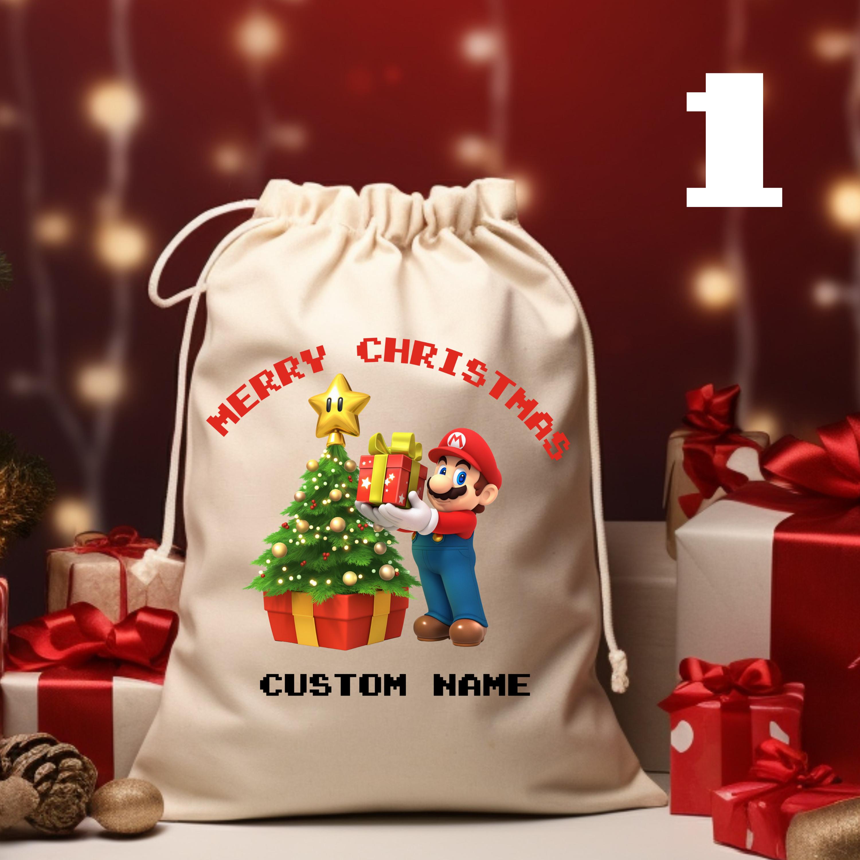 Personalized Nintendo Super Mario Brothers Santa Sacks: Custom ...