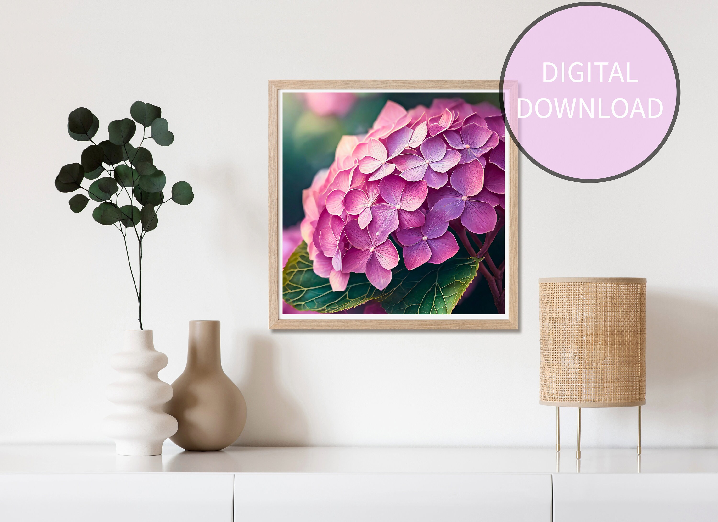Botanical Hydrangeas Wall Art, Set of 4 Hydrangeas Art Printable - Etsy