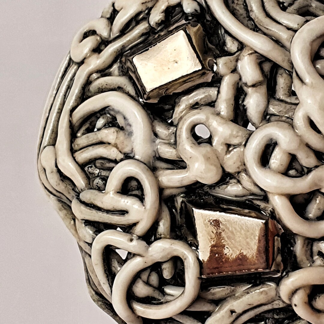 Platinum Enigma Pendant • Ceramic Platinum Necklace • Porcelain ...