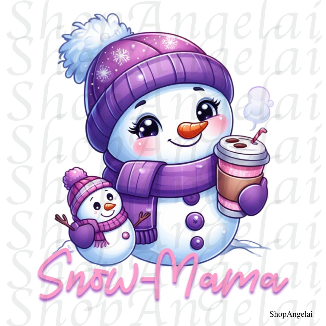 Snow Mama PNG Digital Download, Mama Png, Snowman Png, Christmas Png ...